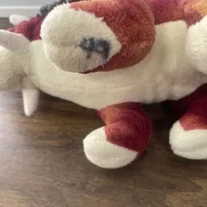 Fiesta | Toys | Vintage Fiesta Red Triceratops Plush Dinosaur Armored ...